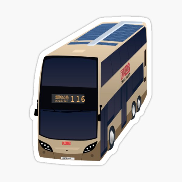 "KMB Double Decker bus - 九龍巴士環保雙層巴士" Sticker for Sale by YogiTransit ...