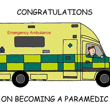 "Congratulations on Becoming a Paramedic Ambulance Driver" Sticker for ...