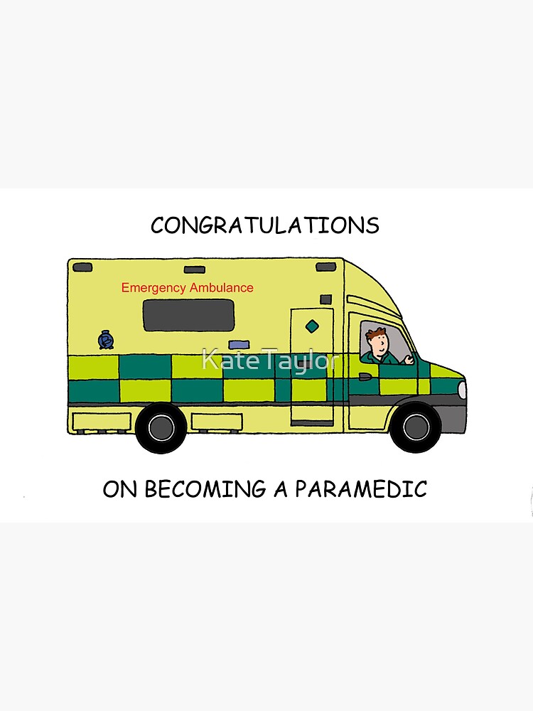"Congratulations on Becoming a Paramedic Ambulance Driver" Sticker for ...