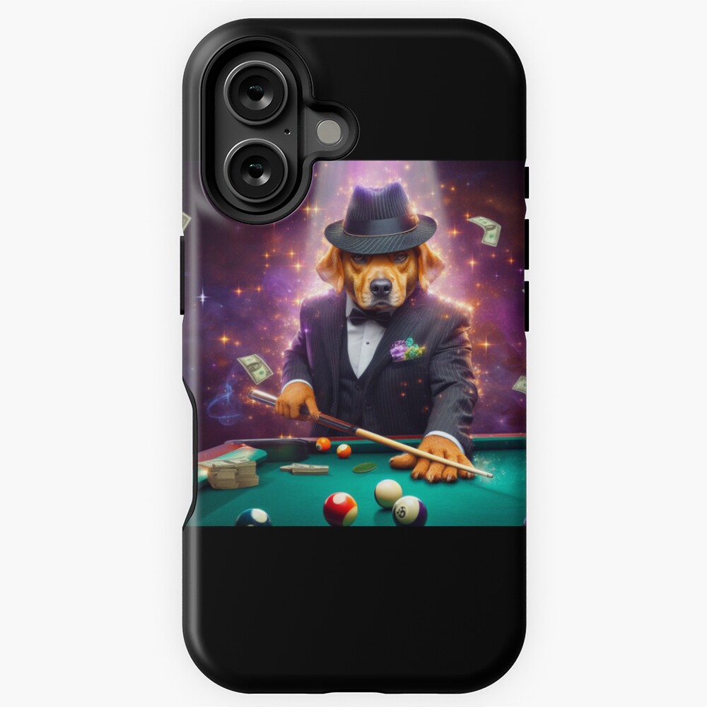 "Dog Playing Pool Magical Mythical Mystical Pool Shark" Sticker for ...