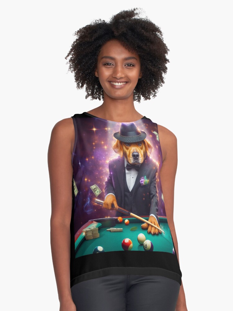 "Dog Playing Pool Magical Mythical Mystical Pool Shark" Sticker for ...