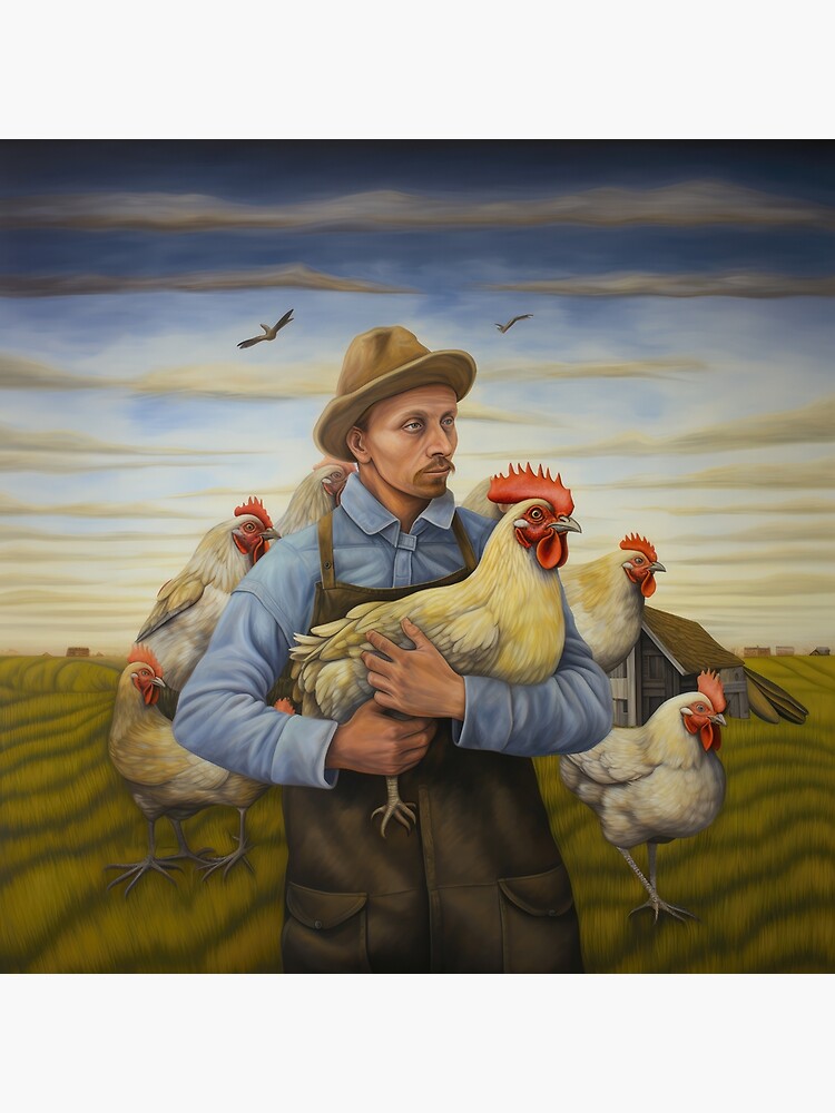 "Poultryman and Some Chickens Henhouse" Art Print for Sale by YoPedro ...