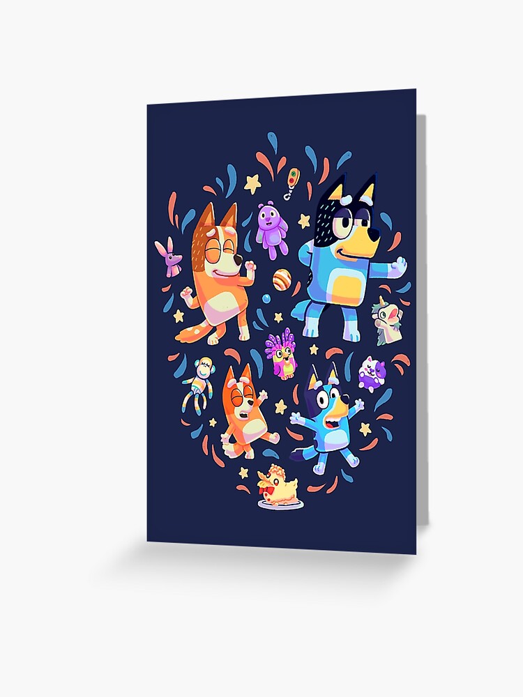 "Dance Mode Bingo Bandit Chilli Heeler" Greeting Card for Sale by ...