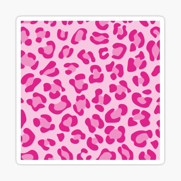 "Leopard Preppy Pink" Sticker by miavaldez | Redbubble