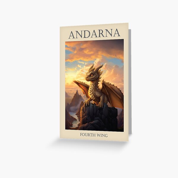 "Andarna - Fourth Wing" Greeting Card for Sale by theglowlystudio ...