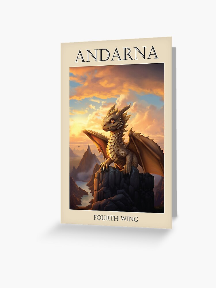 "Andarna - Fourth Wing" Greeting Card for Sale by theglowlystudio ...