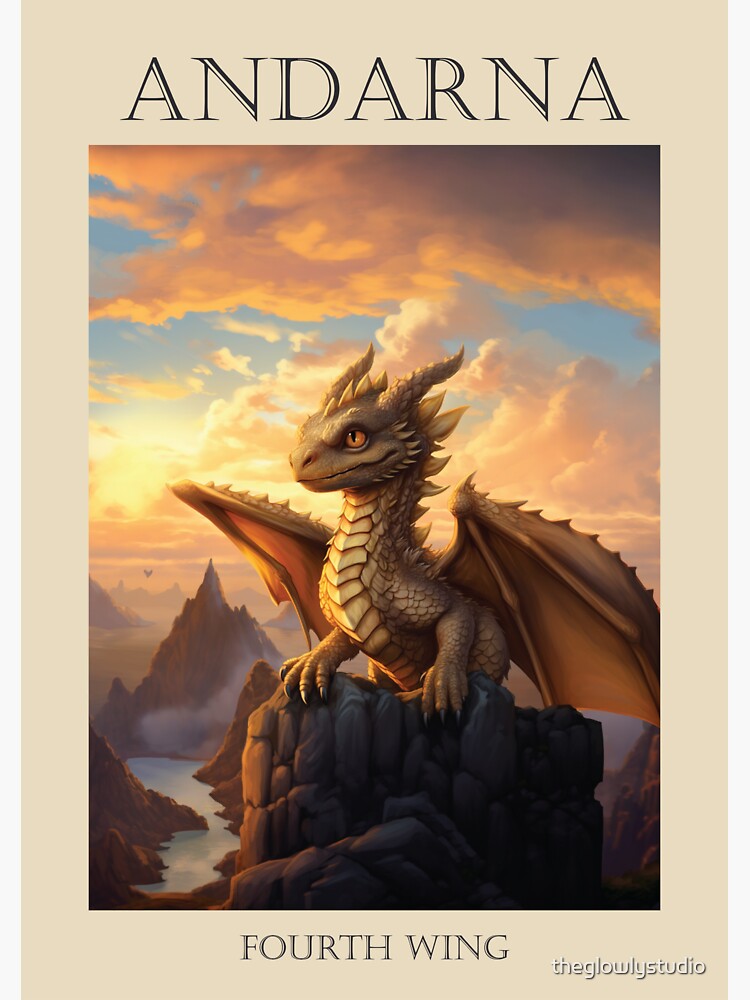 "Andarna - Fourth Wing" Sticker for Sale by theglowlystudio | Redbubble