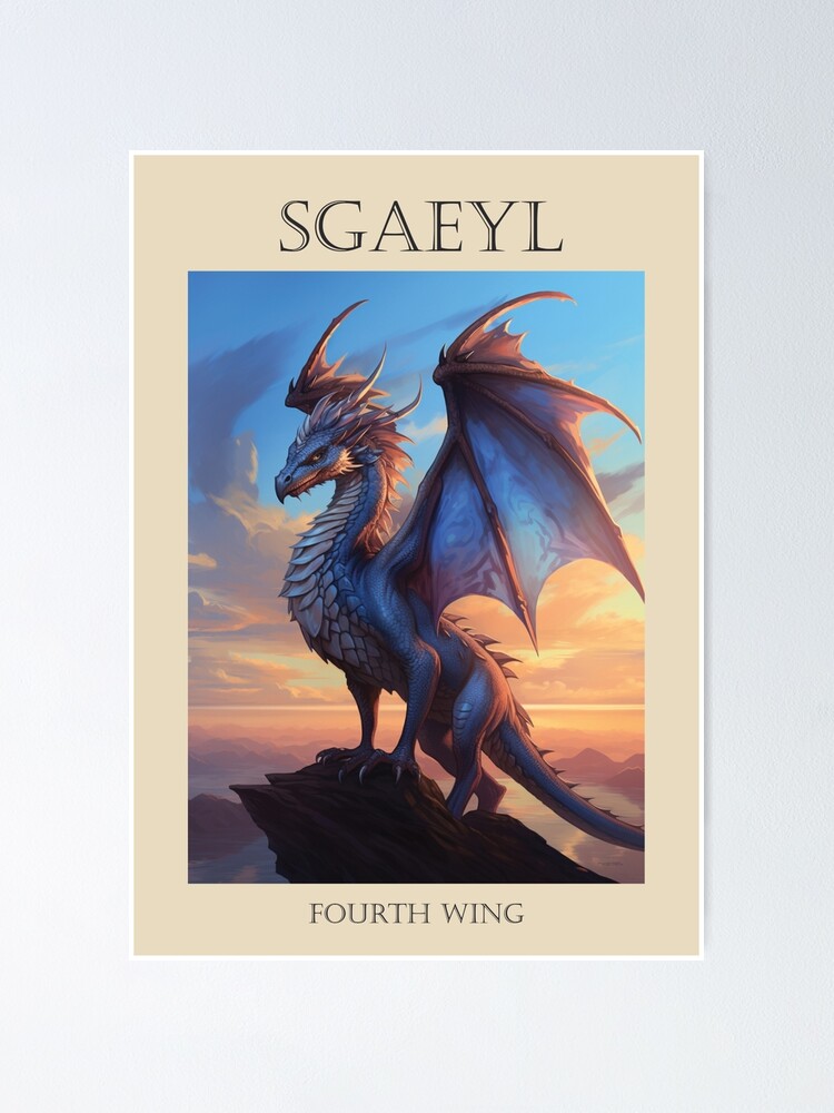 "Sgaeyl - Fourth Wing" Poster for Sale by theglowlystudio | Redbubble