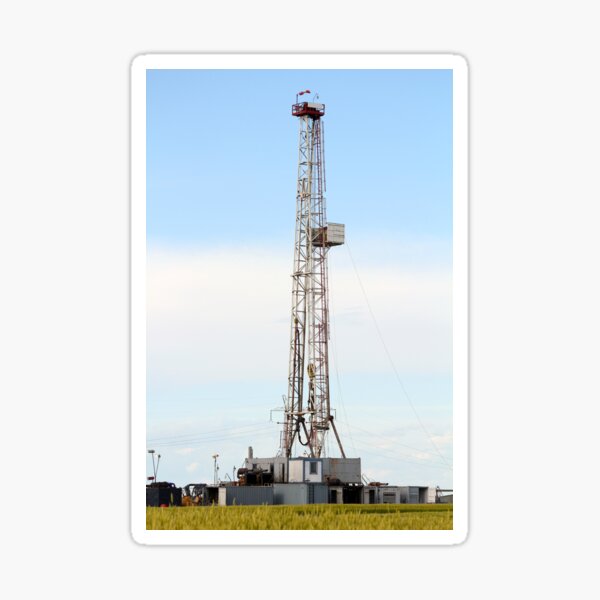 "oil drilling rig on oilfield" Sticker for Sale by goceris | Redbubble
