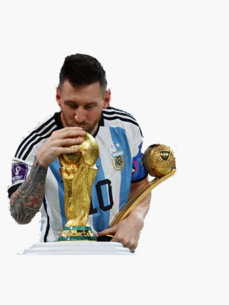 "MESSI WORLD CHAMPION" Sticker by MultiNova | Redbubble