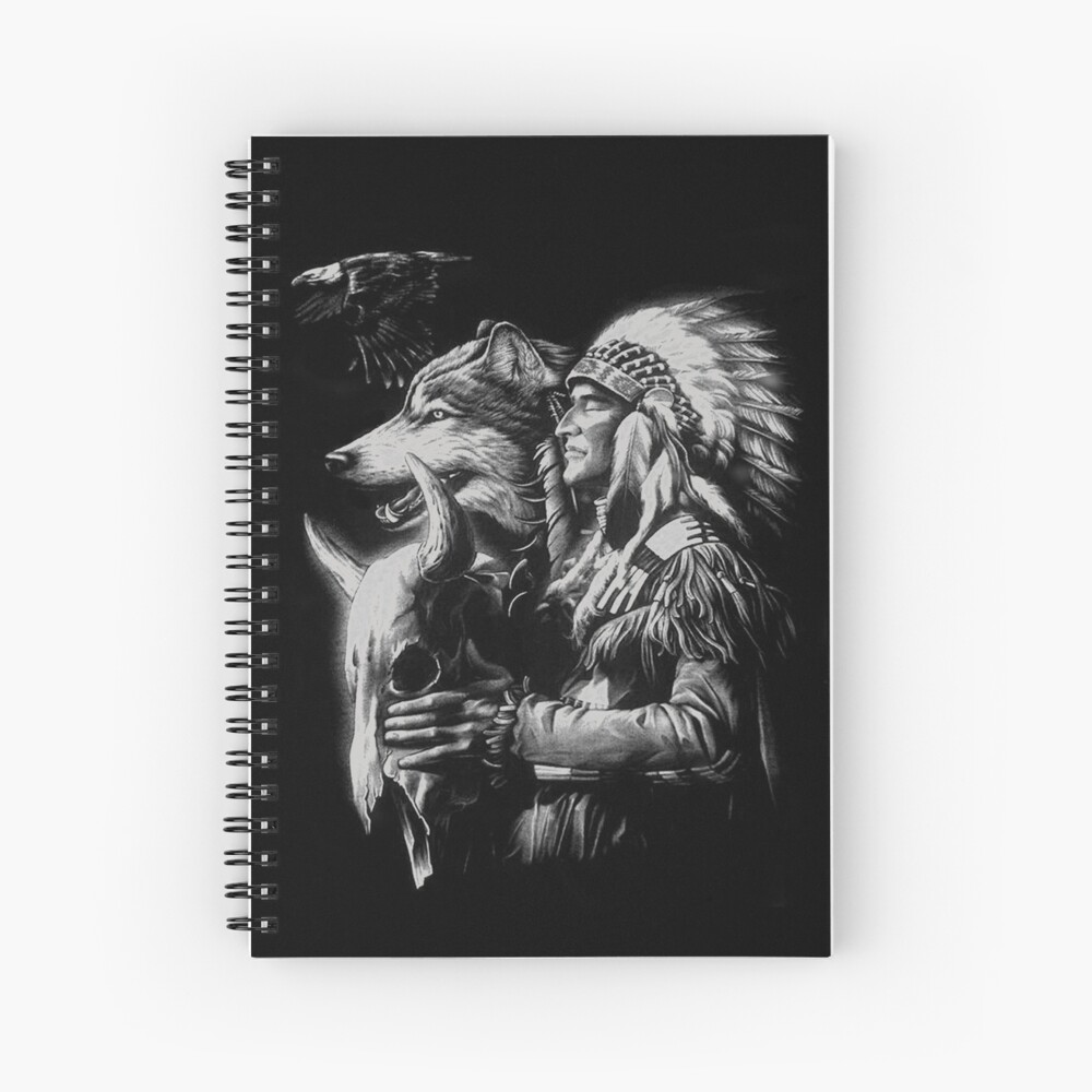 "Native American spirit" Spiral Notebook for Sale by GNDesign | Redbubble