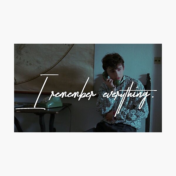 "I Remember Everything " Photographic Print for Sale by Haydenbefort ...