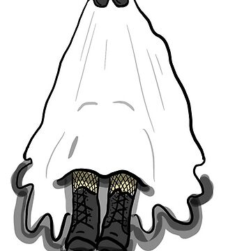 "Ghost in Fishnets" Sticker for Sale by meganlilyflower | Redbubble