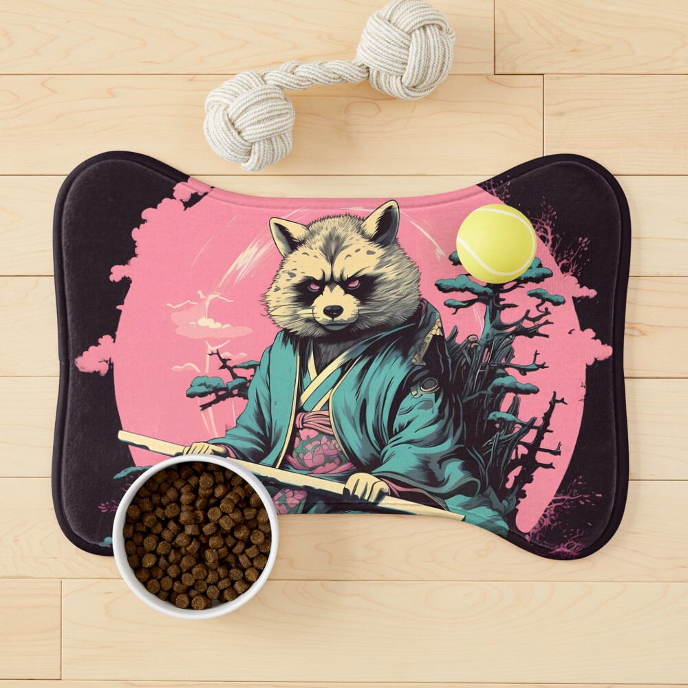 "Raccoon Dog Tanuki Ninja with Hanbō" Sticker for Sale by laika-et-al ...