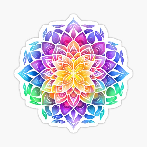 "Mandala Digital , for home decoration" Sticker for Sale by MartynGrey ...
