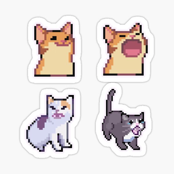 "Pixel Art Cat Stickers" Sticker for Sale by nekolego | Redbubble