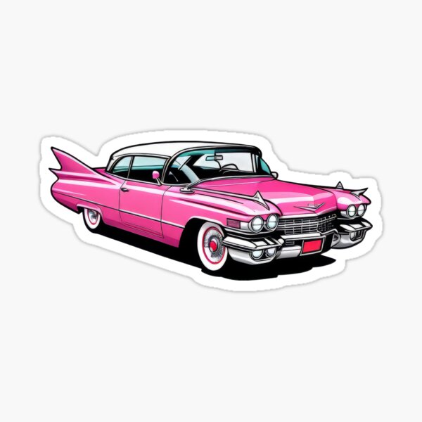 "Pink Cadillac" Sticker for Sale by StickyFizzStore | Redbubble