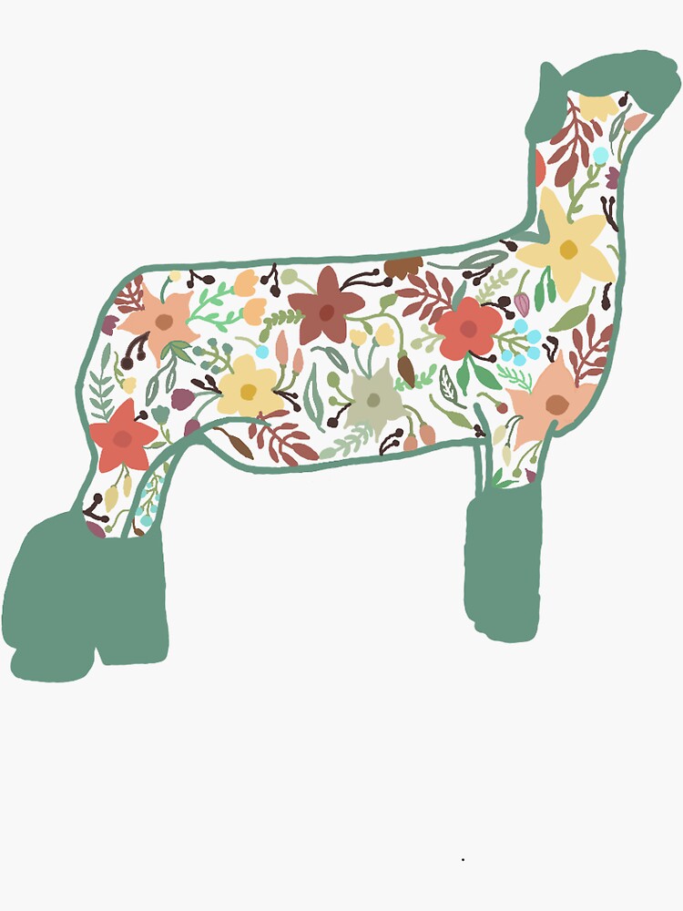 "Floral Show Ewe/Sheep" Sticker for Sale by Allison James | Redbubble