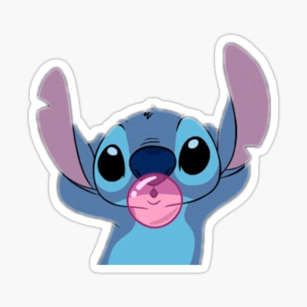 Pegatina con la obra «STITCH bomba de chicle» de Reality Fan | Redbubble