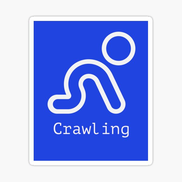 "Baby Crawling Sign" Sticker for Sale by Leesondesign | Redbubble