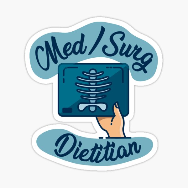 "Med/Surg Dietitian" Sticker for Sale by healthcare-rdn | Redbubble