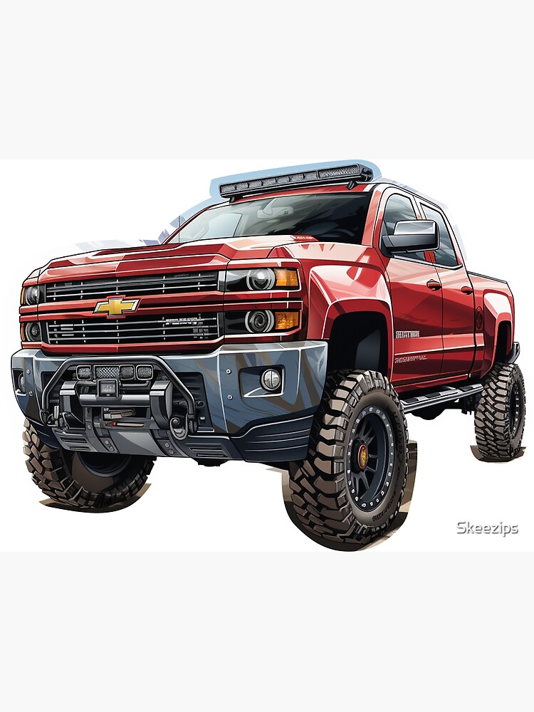 "Chevy silverado illustration" Poster for Sale by Skeezips | Redbubble