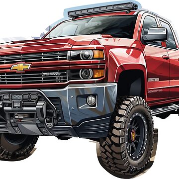 "Chevy silverado illustration" Poster for Sale by Skeezips | Redbubble