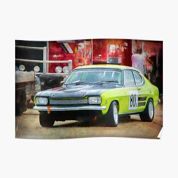"Grüner Ford Capri" Poster von StuartRow | Redbubble