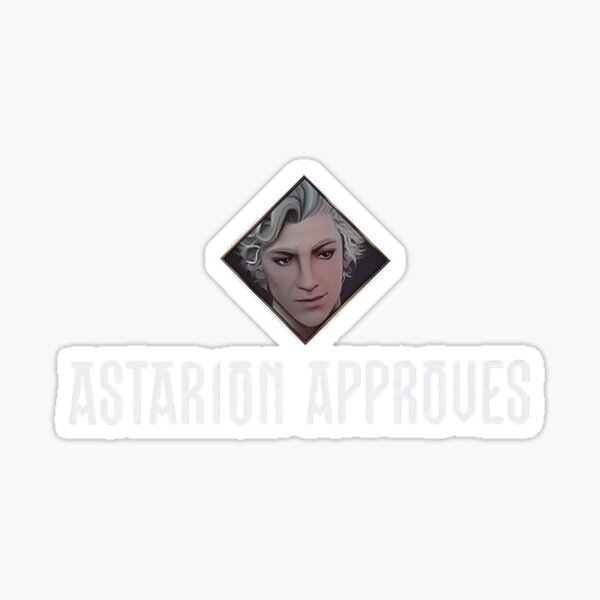 "Astarion Approves BG3" Sticker for Sale by HoneyNutsGibso | Redbubble