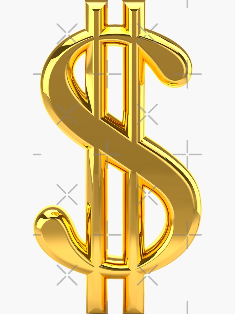 "Dollar, currency, money, Cash, dollar sign" Sticker for Sale by Adicto ...