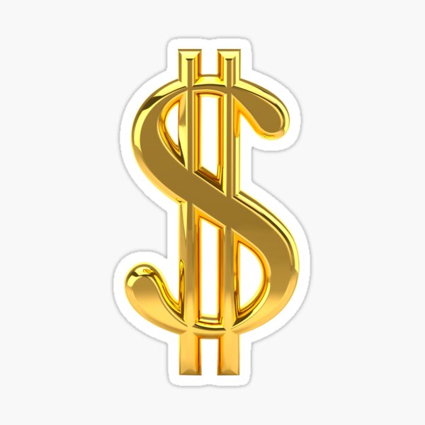"Dollar, currency, money, Cash, dollar sign" Sticker for Sale by Adicto ...
