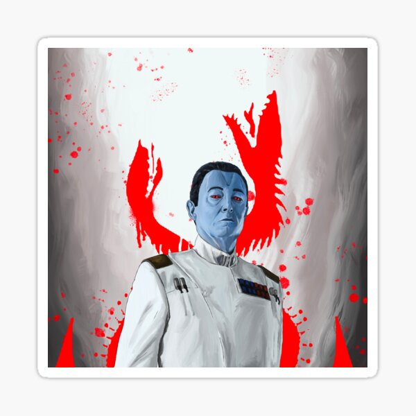 "Grand Admiral Thrawn" Sticker for Sale by SurtonDesign | Redbubble
