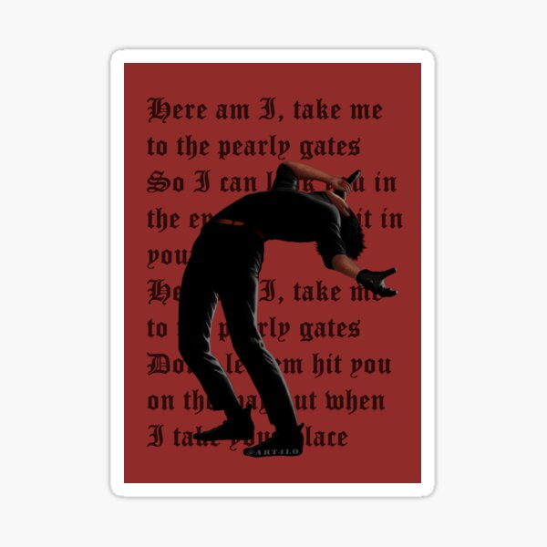 "Bad Omens Noah Sebastian Dethrone Lyrics" Sticker for Sale by art4lo ...