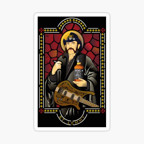 "St Lemmy Kilmister " Sticker for Sale by Norheast | Redbubble