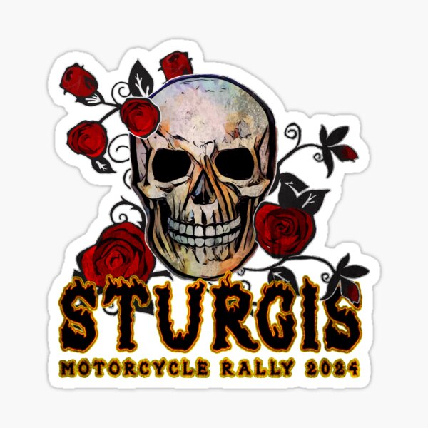 "Sturgis Motorcycle rally 2024" Sticker for Sale by DisenyosDeMike ...