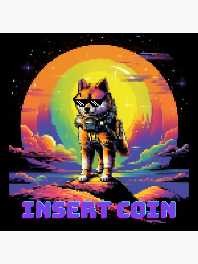 "#Insert coin" Sticker for Sale by hoho-hoho | Redbubble