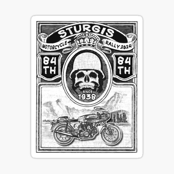 "Sturgis Motorcycle rally 2024" Sticker for Sale by DisenyosDeMike ...
