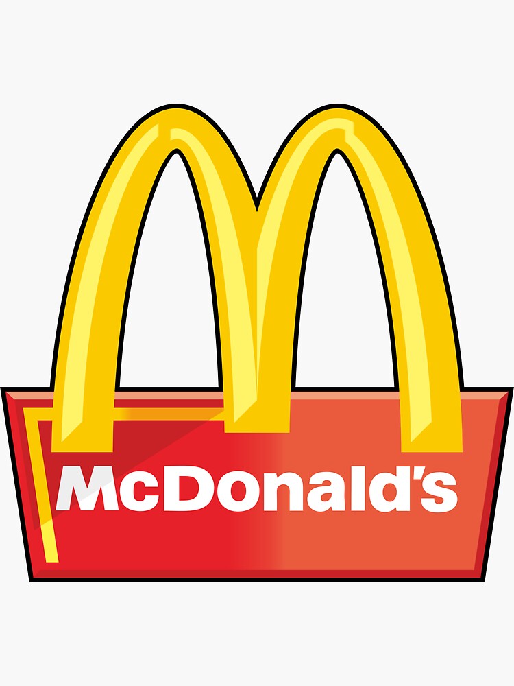 "mcdonald's logo food burger" Sticker for Sale by feyajoya | Redbubble