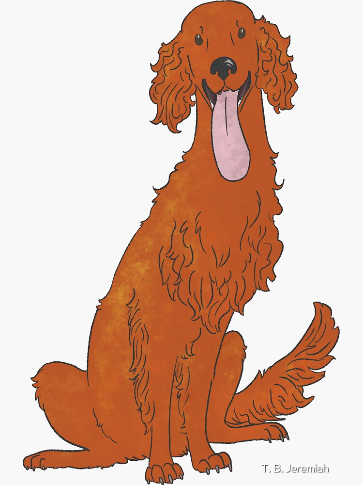 "Irish Setter" Sticker for Sale by leslieawicke | Redbubble