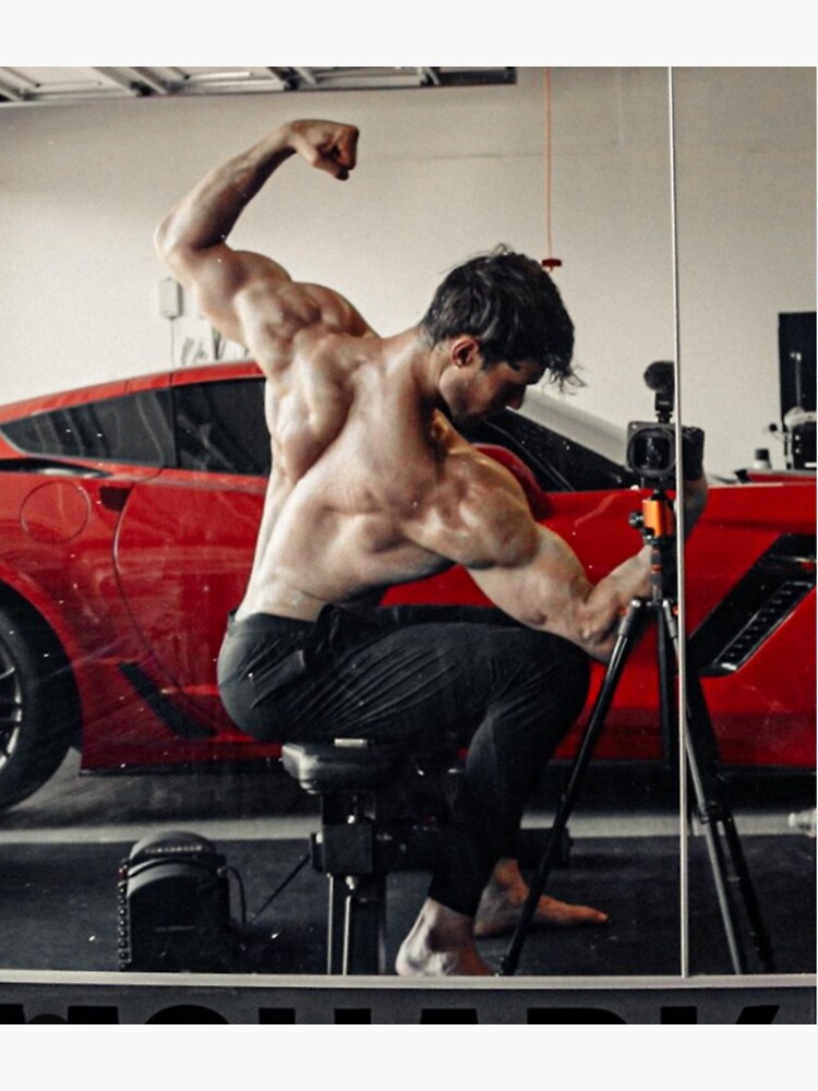 "David Laid poses next to his Porsche" Sticker for Sale by FitnessCanvas | Redbubble