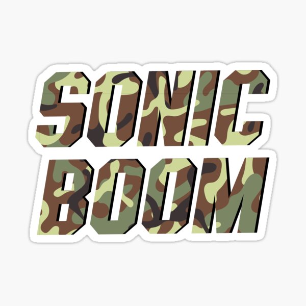 "Camo Sonic Boom" Sticker for Sale by jay bee | Redbubble