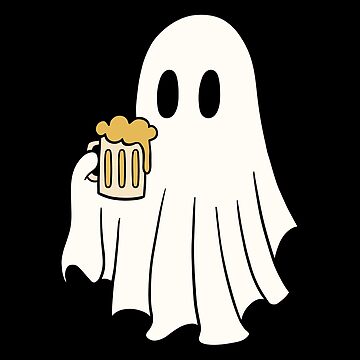 "Sheet ghost drinking beer" Sticker for Sale by GuGus1337 | Redbubble