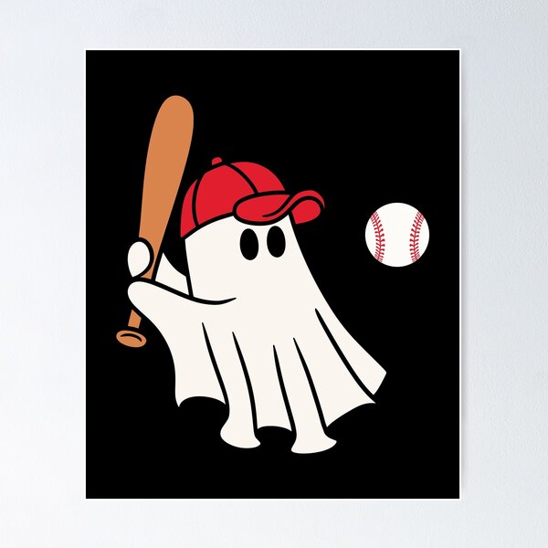 "Ghost playing baseball" Poster for Sale by Mateusz Majcherek | Redbubble