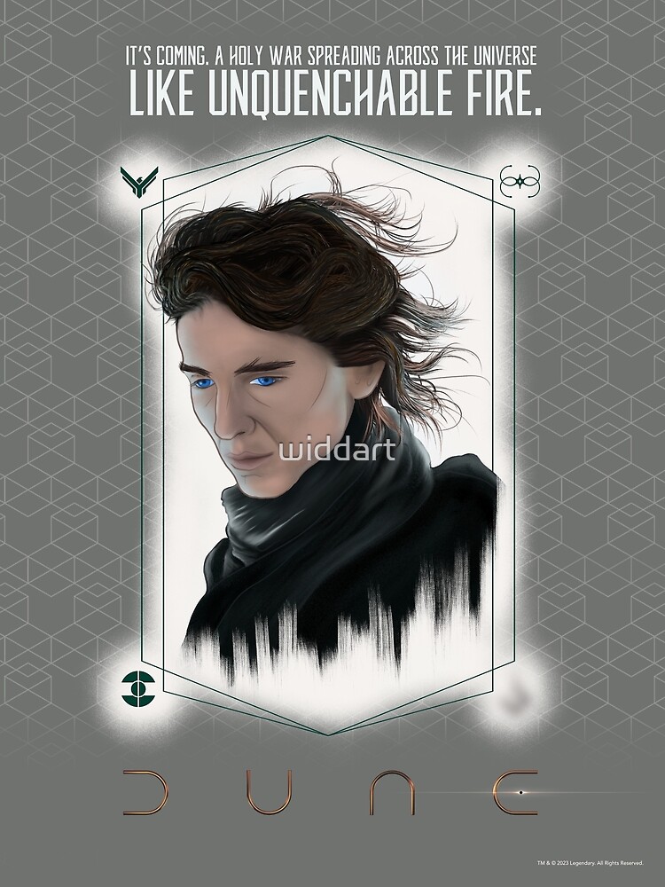 "Dune — Holy War Like Unquenchable Fire, Paul Atreides" Poster for Sale ...