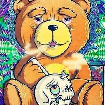 "Teddy bear with a bong" Sticker for Sale by thdude666 | Redbubble