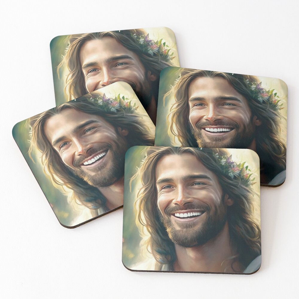 "Jesus Christ wearing a flower crown, Sacred Masculine, Faith, Divine ...