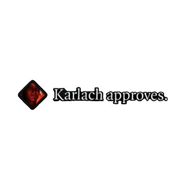"Karlach Approves" Sticker for Sale by GeorgiaGurl | Redbubble