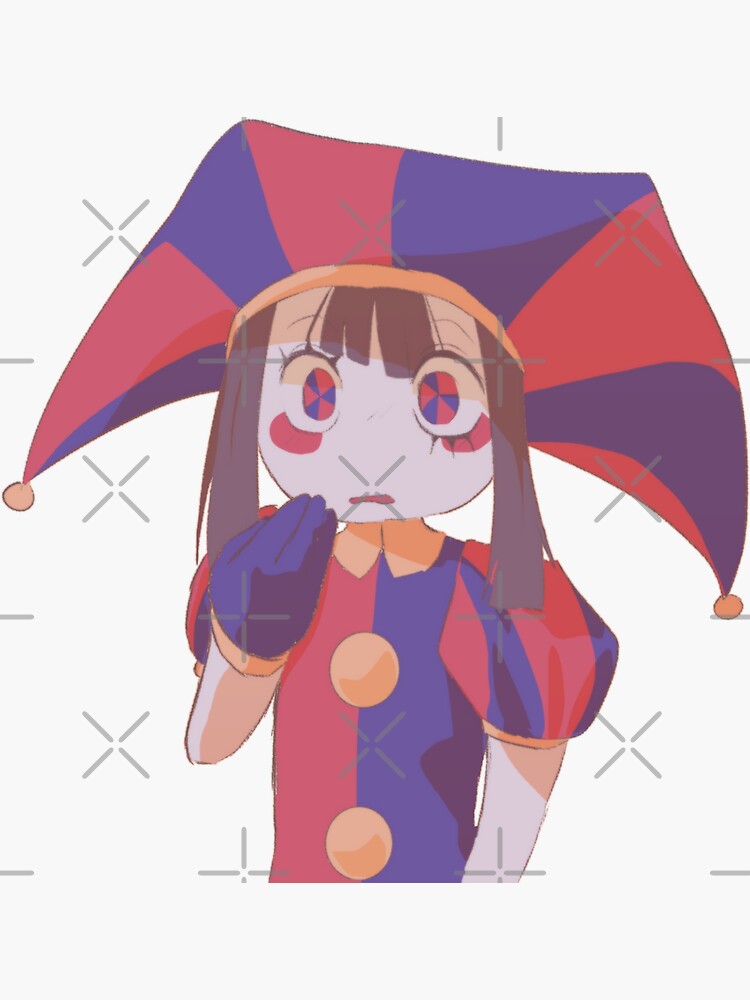 "Pomni-Digital Circus" Sticker by 0-Foffy-0 | Redbubble