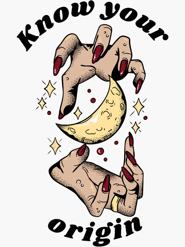 "Know your origin." Sticker for Sale by TheOriginn | Redbubble