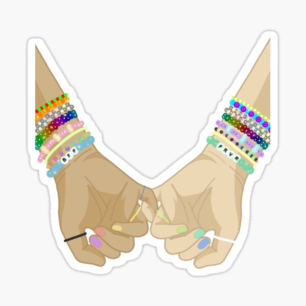 "FRIENDSHIP BRACELETS" Sticker for Sale by ulricateodoro | Redbubble